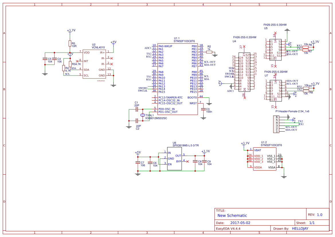 Proximity and force sensor board - OSHWLab