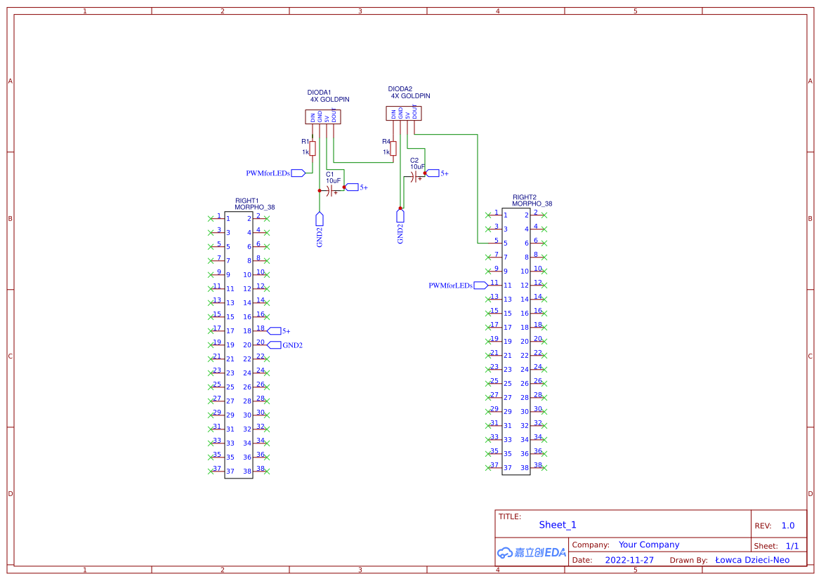 Shield with (neopixel/LED) diodes - OSHWLab