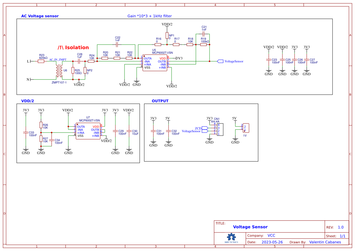 ZCD and AC Voltage sensor + 230V to 5V power supply - EasyEDA open source hardware lab