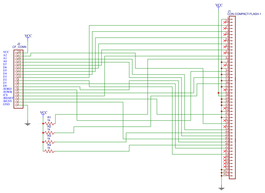 Header-to-CF Board - CF on Top - OSHWLab