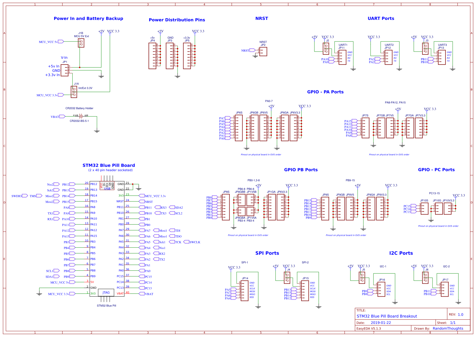 STM32 'Blue Pill' Breakout Board copy - EasyEDA open source hardware lab