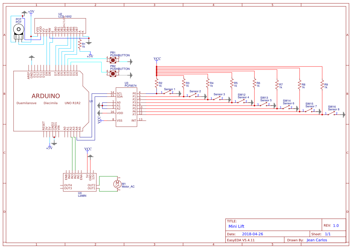 Mini Lift Elevator - EasyEDA open source hardware lab