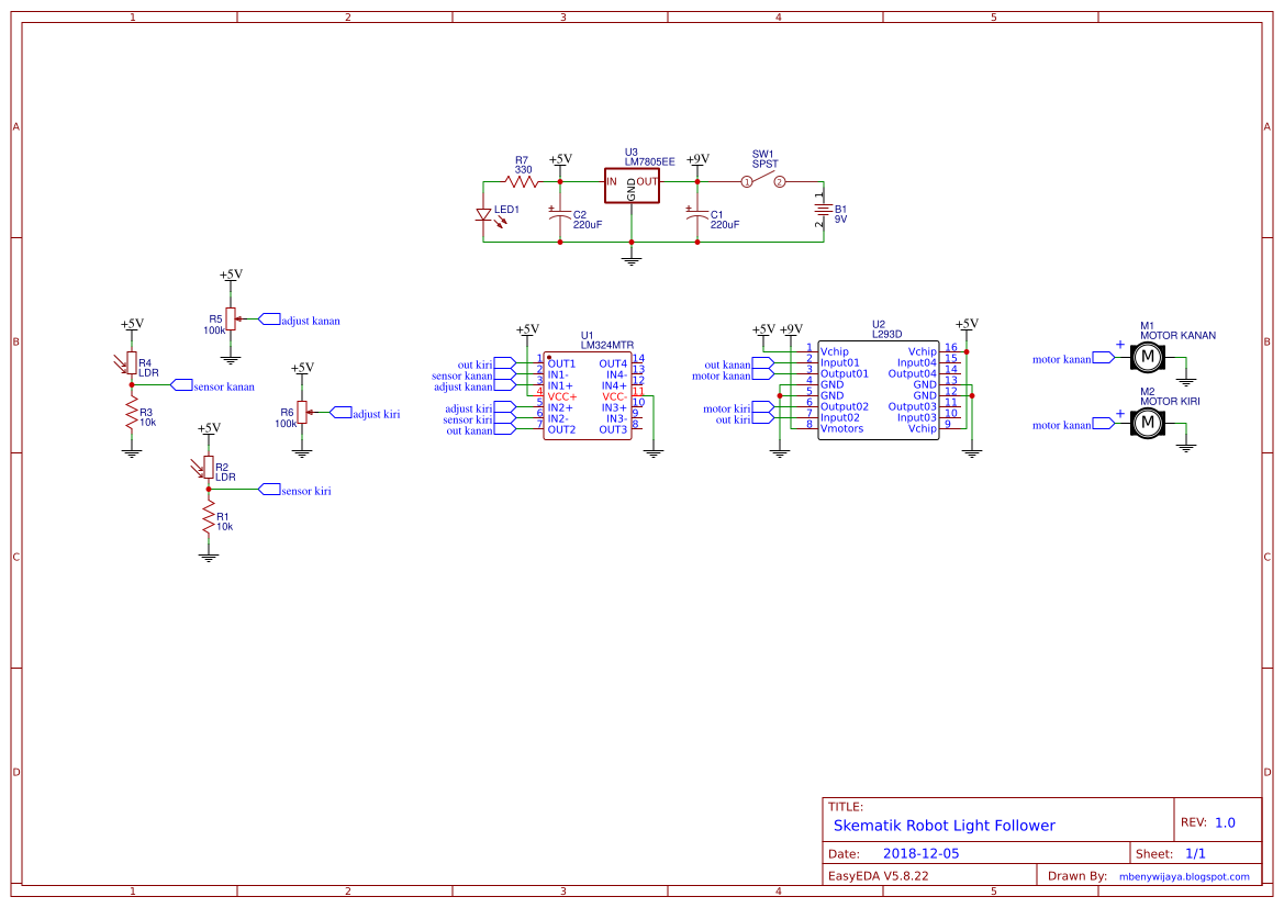 Light Follower Robot - EasyEDA open source hardware lab