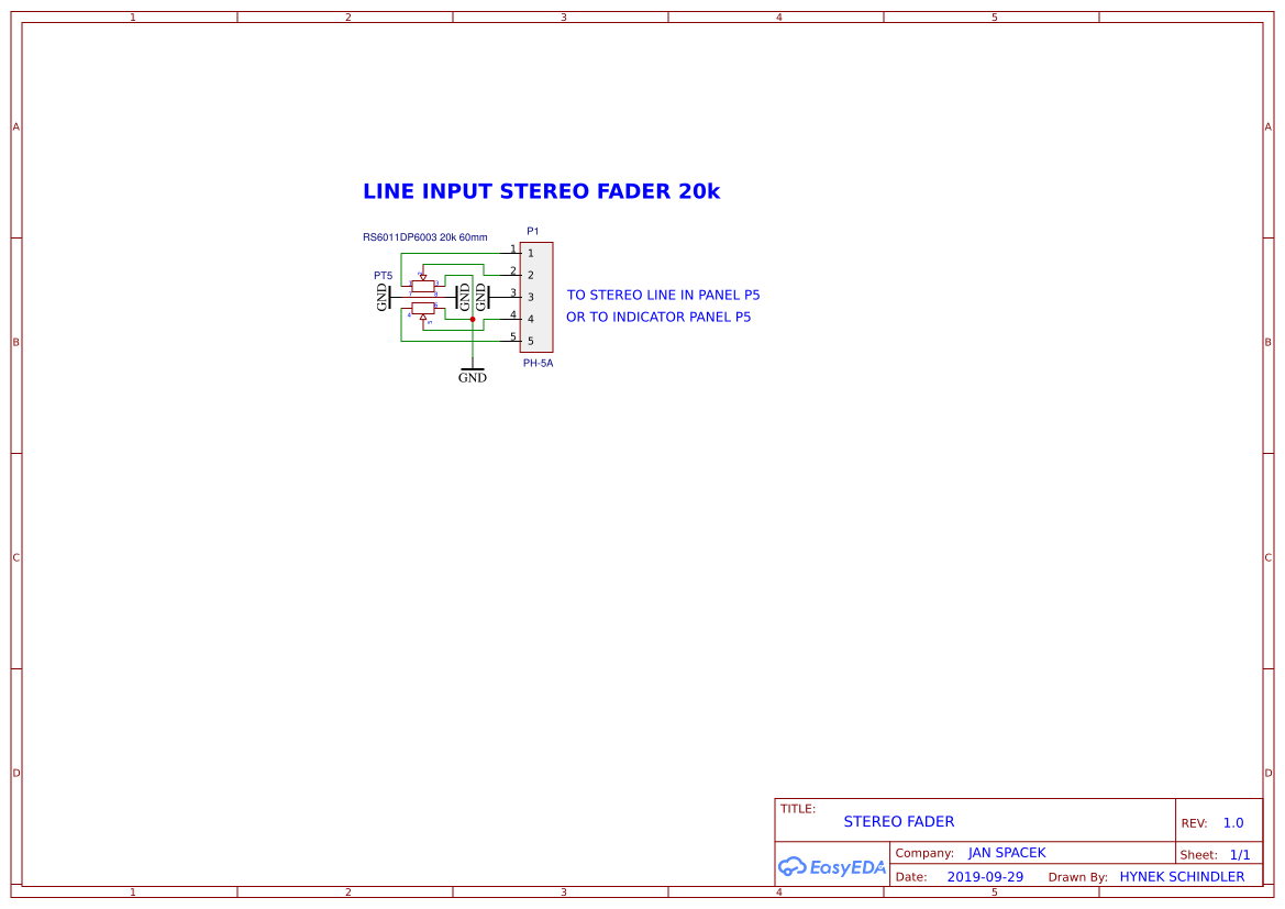 FADER STEREO 20k - EasyEDA open source hardware lab