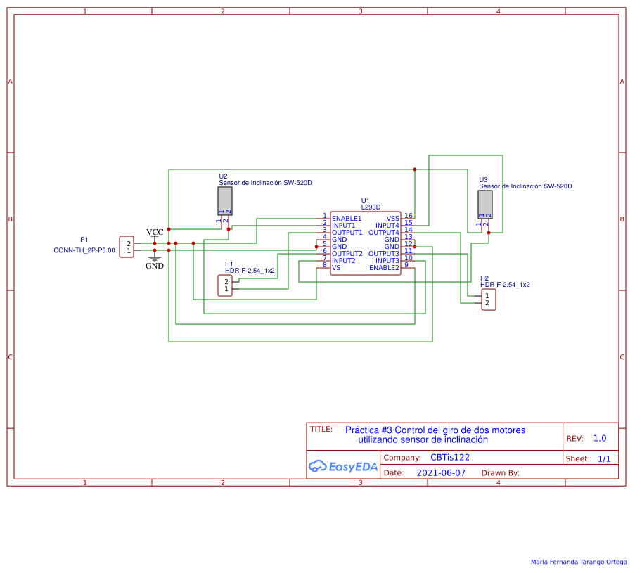 Práctica #3 sensor inclinación - Platform for creating and sharing projects - OSHWLab