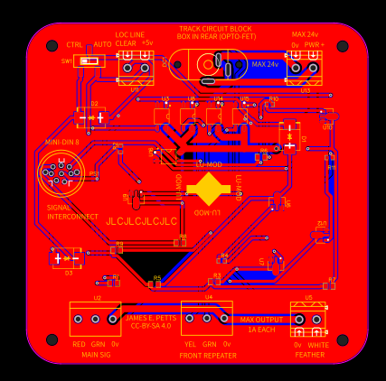 LU-MOD track circuit block box in rear multivolt high current - OSHWLab