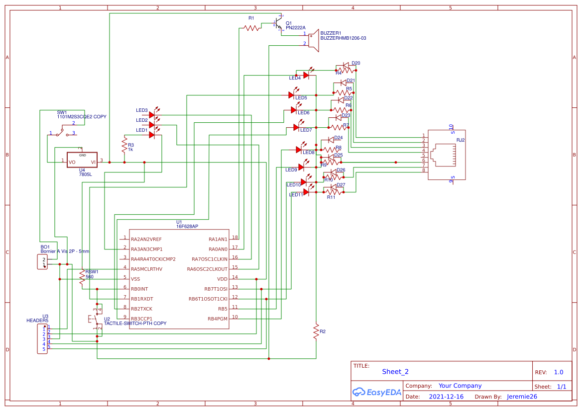 Partie PIC ( schema ) 2022 - EasyEDA open source hardware lab