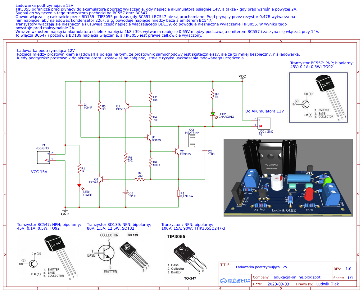 Ładowarka podtrzymująca 12V - OSHWLab