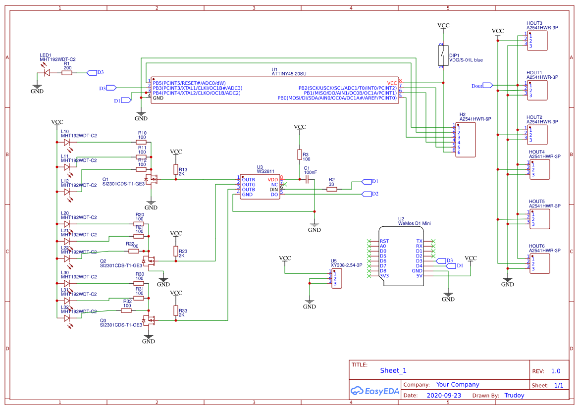 Christmass puzzle center - EasyEDA open source hardware lab