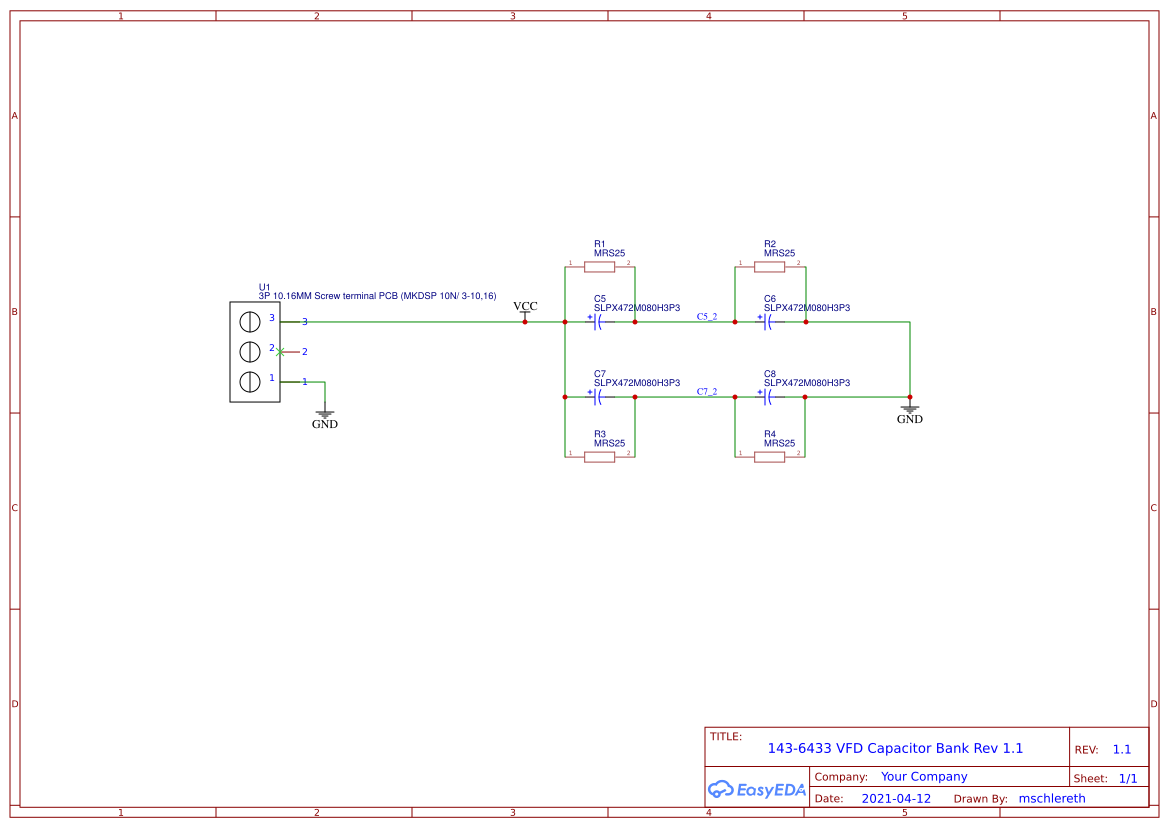 143-6433 VFD Capacitor Bank - EasyEDA open source hardware lab