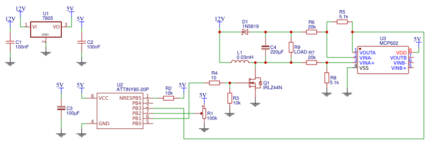 ATtiny Buck Boost Converter - EasyEDA open source hardware lab