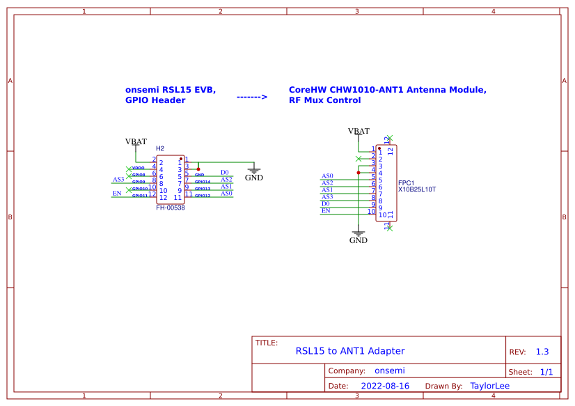 RSL15 to ANT1 Adapter - EasyEDA open source hardware lab