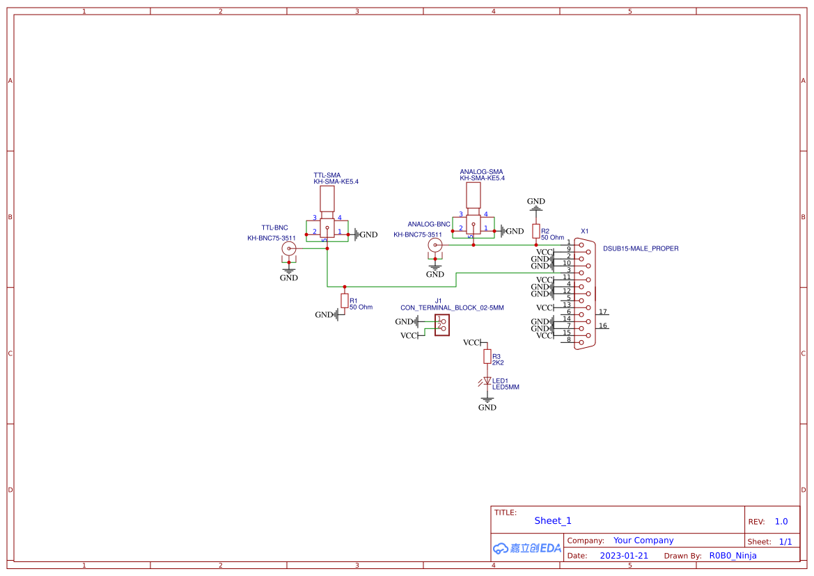 AOM driver connector - OSHWLab