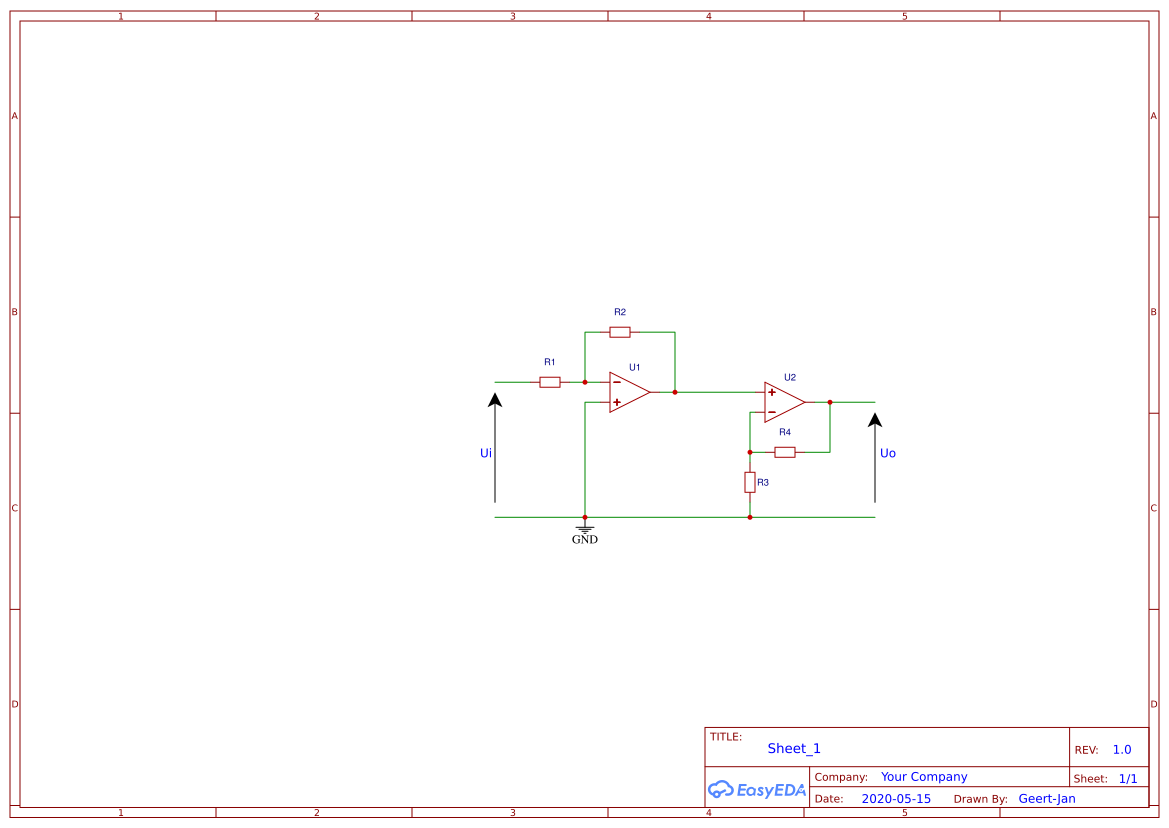 Simulation Opamp - OSHWLab