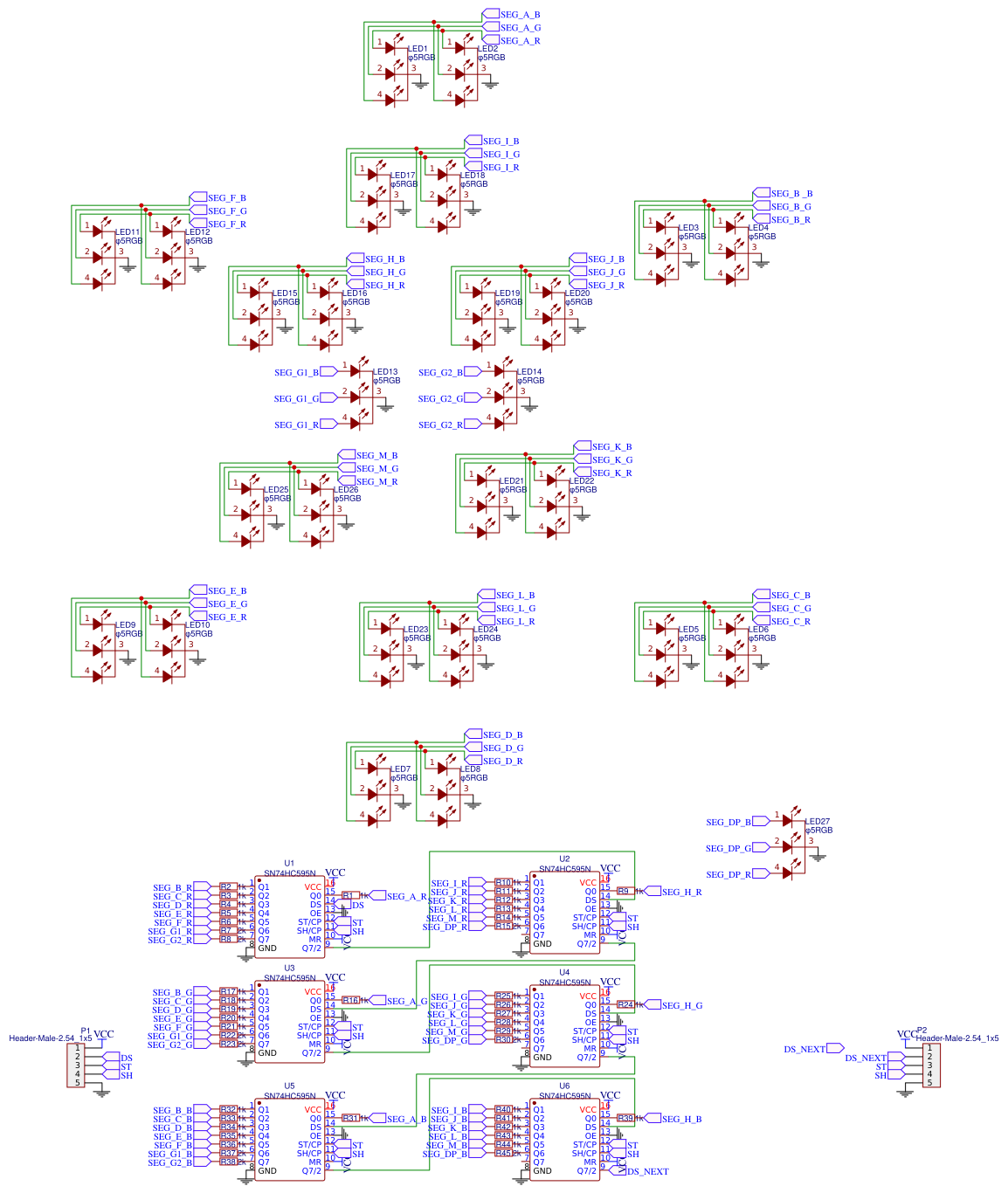 RGB Alpha-Numeric Display - OSHWLab