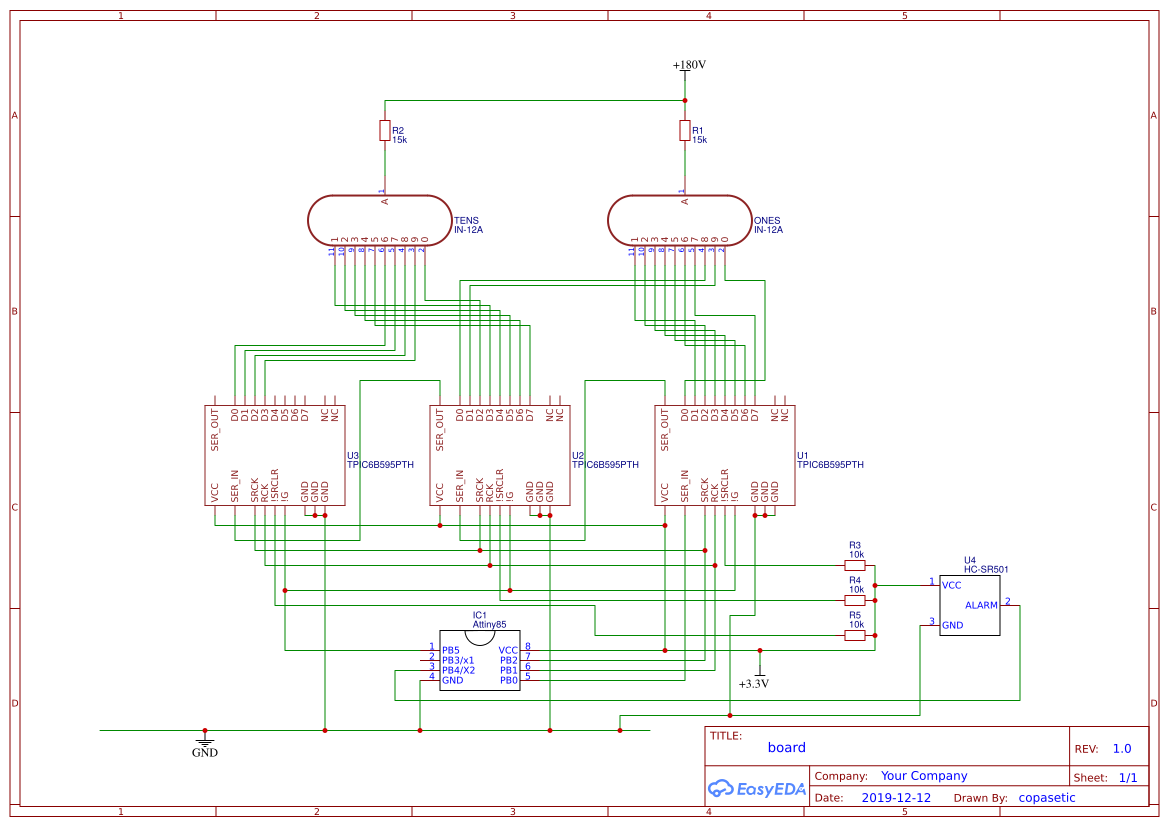 nixie-temp-sensor - Platform for creating and sharing projects - OSHWLab