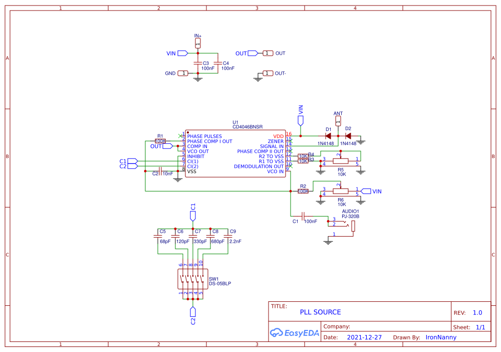 CD4046 PLL - OSHWLab