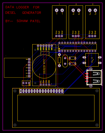 Data Logger for diesel generator - EasyEDA open source hardware lab