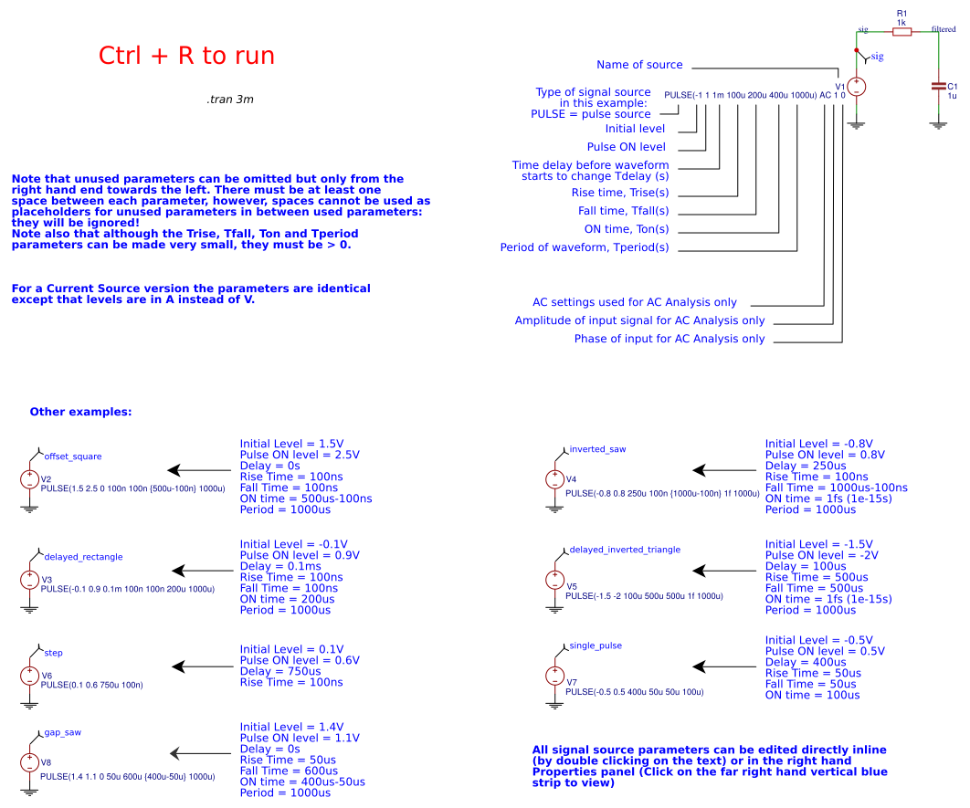 Spice PULSE Source more examples - OSHWLab