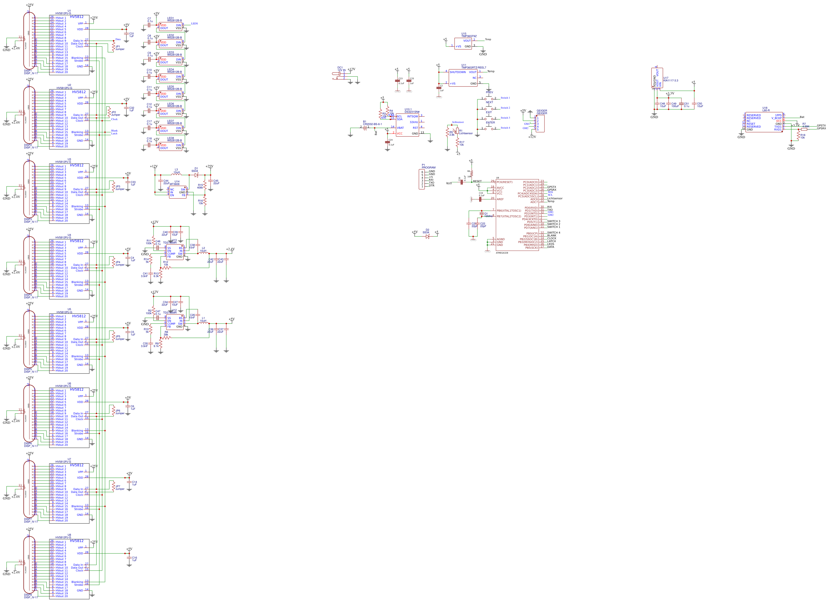 VFD Clock IV-17 x8 copy - EasyEDA open source hardware lab