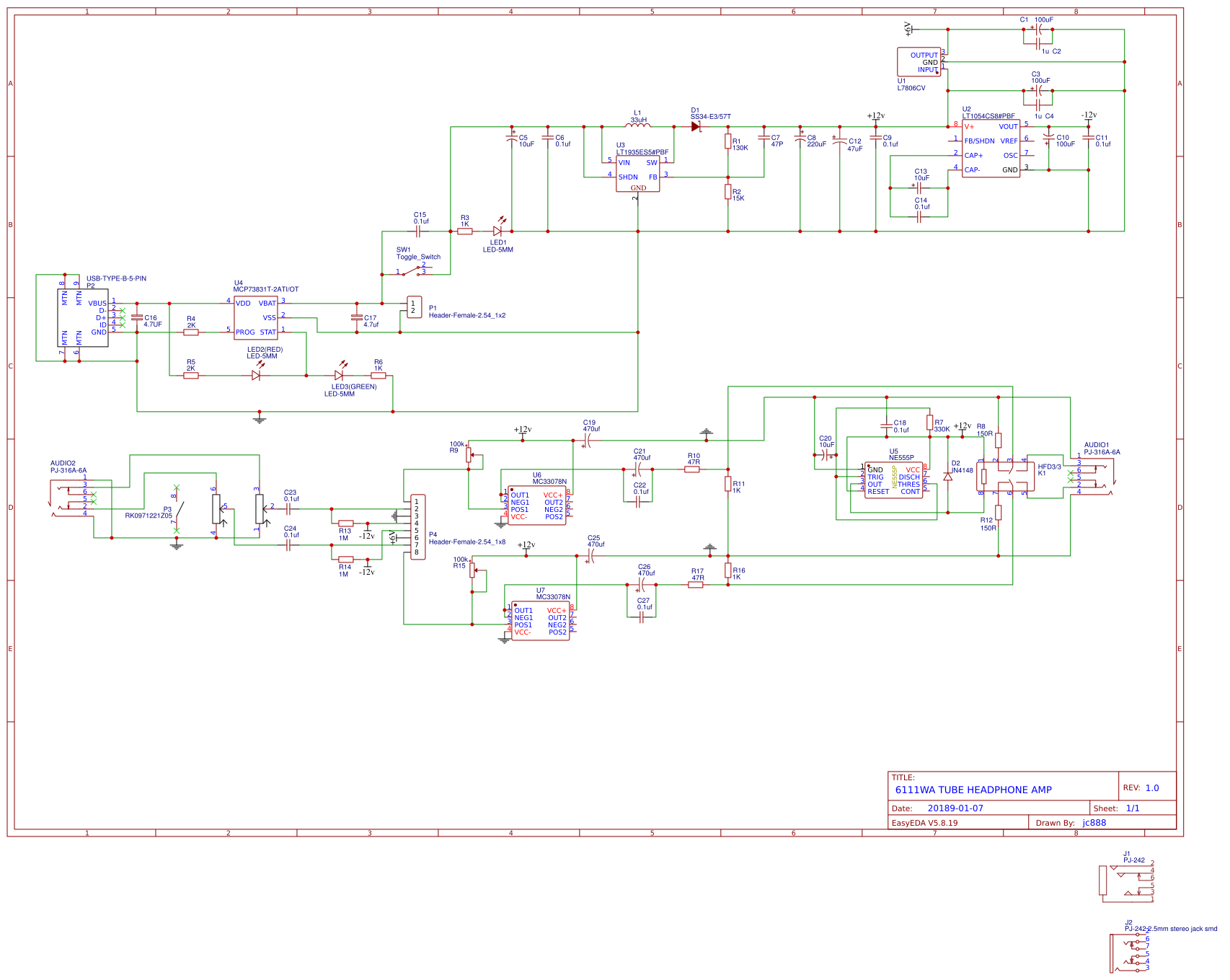 Tube headphone amp - OSHWLab