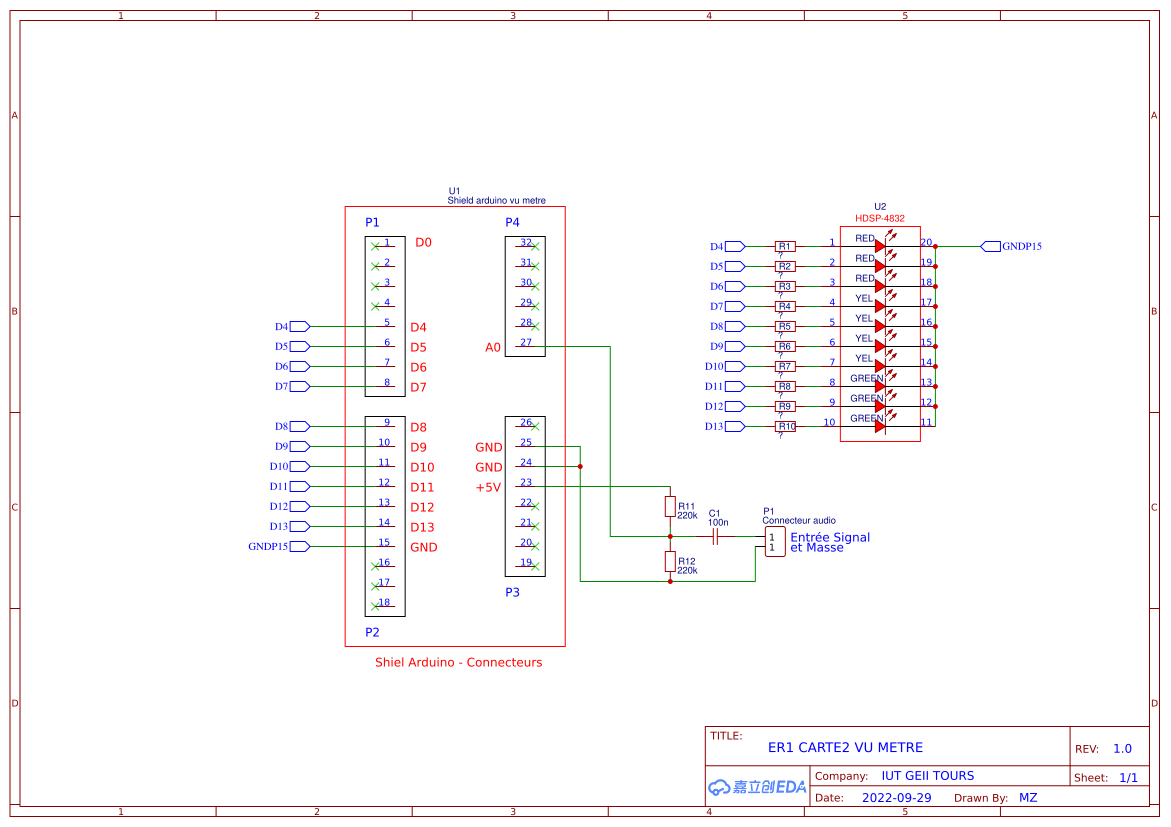 Carte 2 ER1 vu metre - EasyEDA open source hardware lab