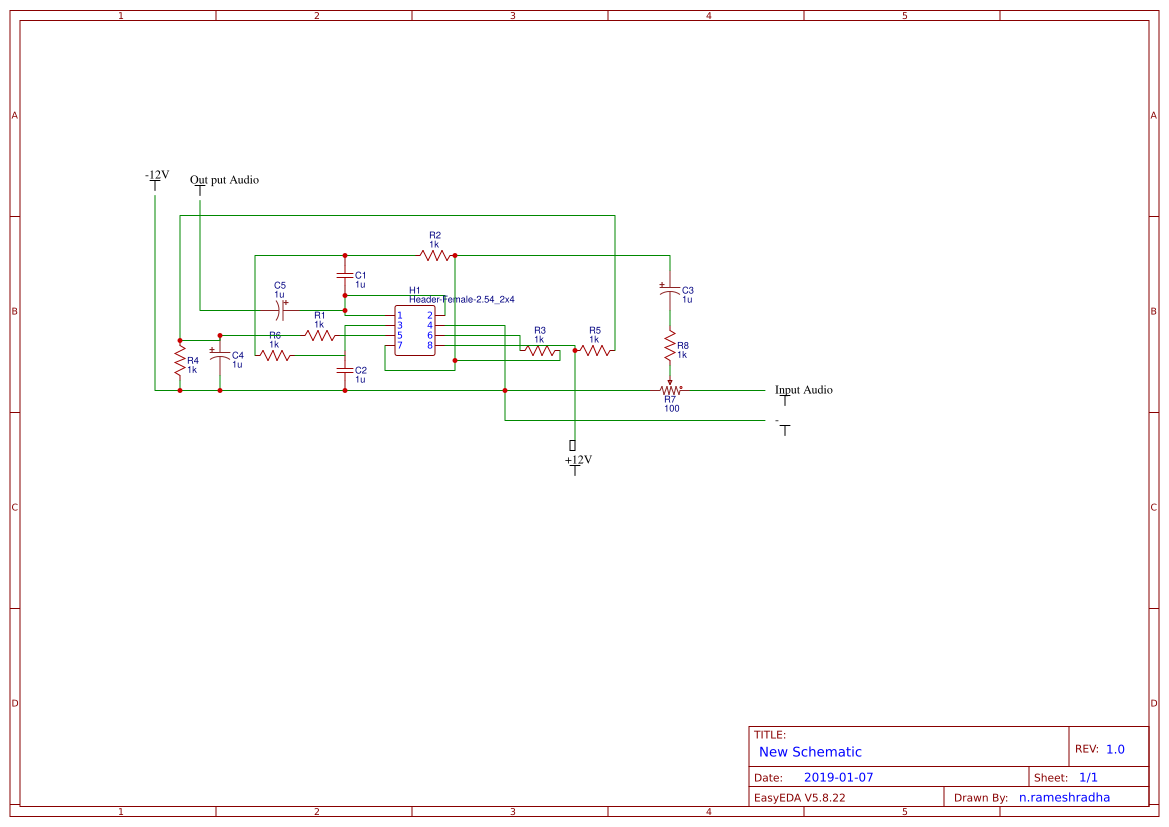 4558 IC Low Pass Board - EasyEDA open source hardware lab