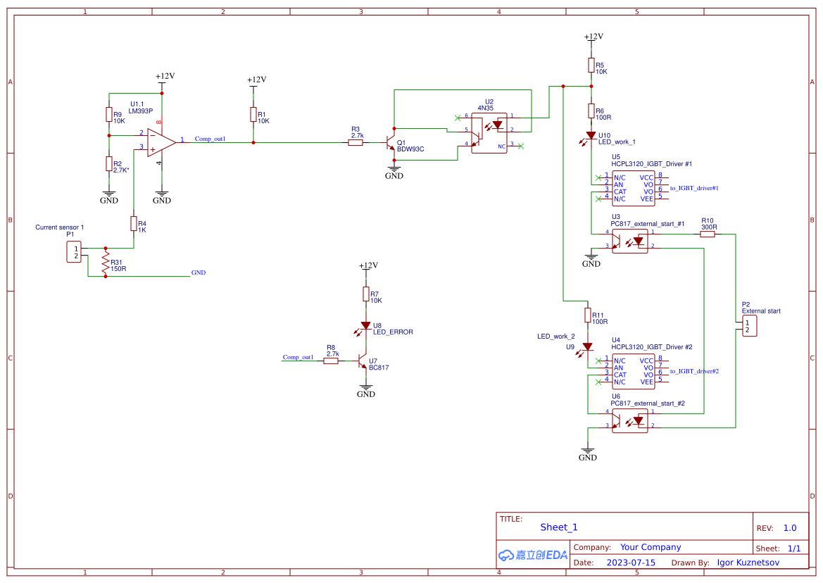 Protection board comparator - EasyEDA open source hardware lab