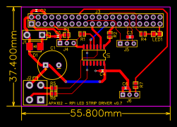APA102 LED STRIP RPI - EasyEDA open source hardware lab