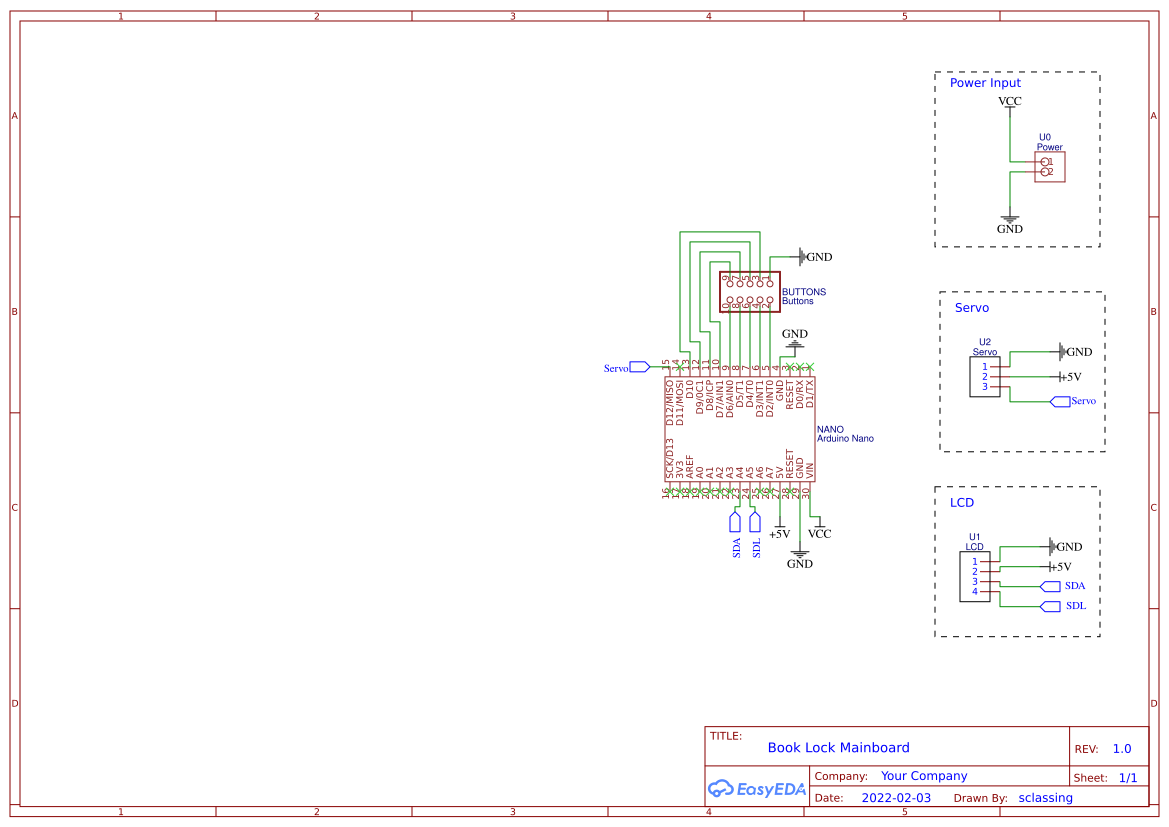 Mainboard PCB for Arduino Riddle Word Book Lock Box - OSHWLab
