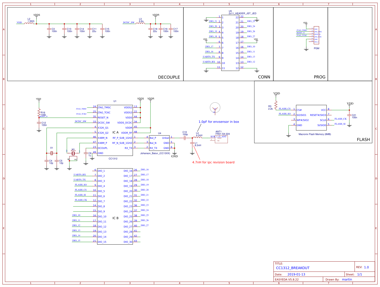 CC1312 Breakout - OSHWLab