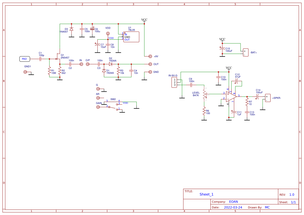 Active probe with AGC copy - EasyEDA open source hardware lab