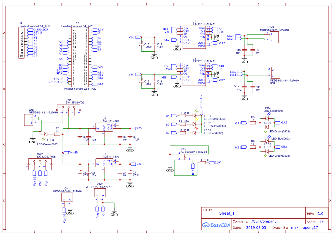 IFX9201SG Line TracKing Robot - EasyEDA open source hardware lab