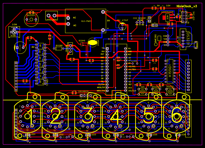 nixie_clock_pcb_in14 - EasyEDA open source hardware lab