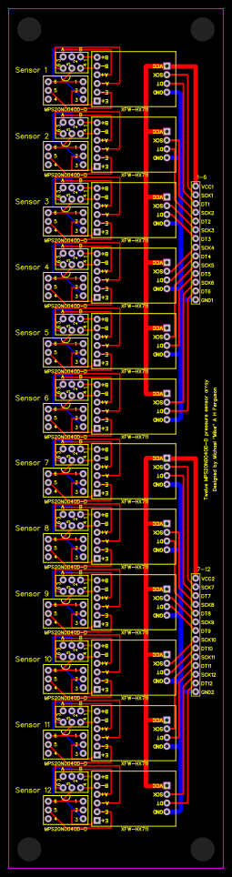 12 pressure sensor array - OSHWLab