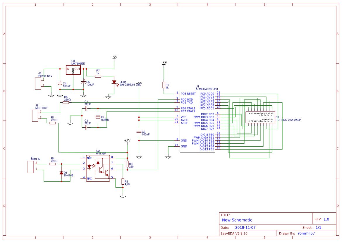 oktav coppel MIDI - EasyEDA open source hardware lab