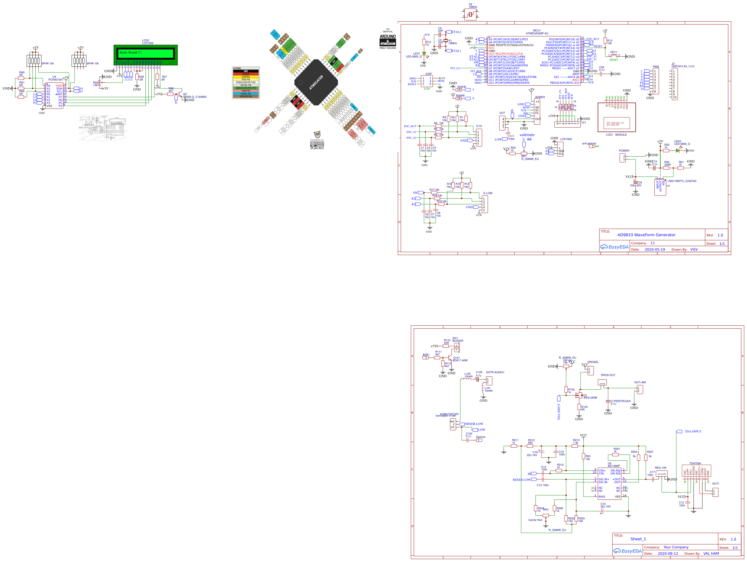 GENERATOr 2 enc AD9833 - OSHWLab