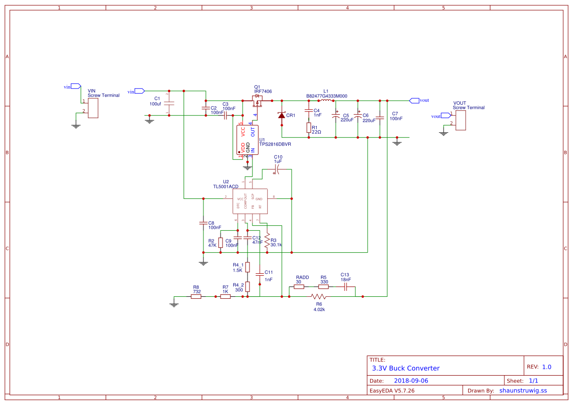 3v Buck Converter - EasyEDA open source hardware lab