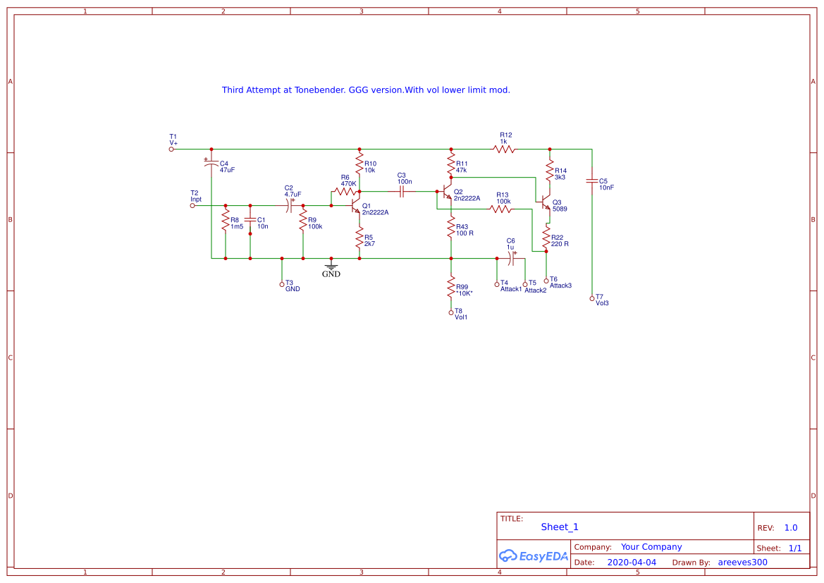 Tonebender Mk2 ver4 copy - Platform for creating and sharing projects - OSHWLab