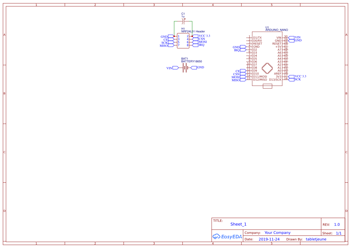 Nrf24l01 Arduinonano Platform For Creating And Sharing Projects Oshwlab