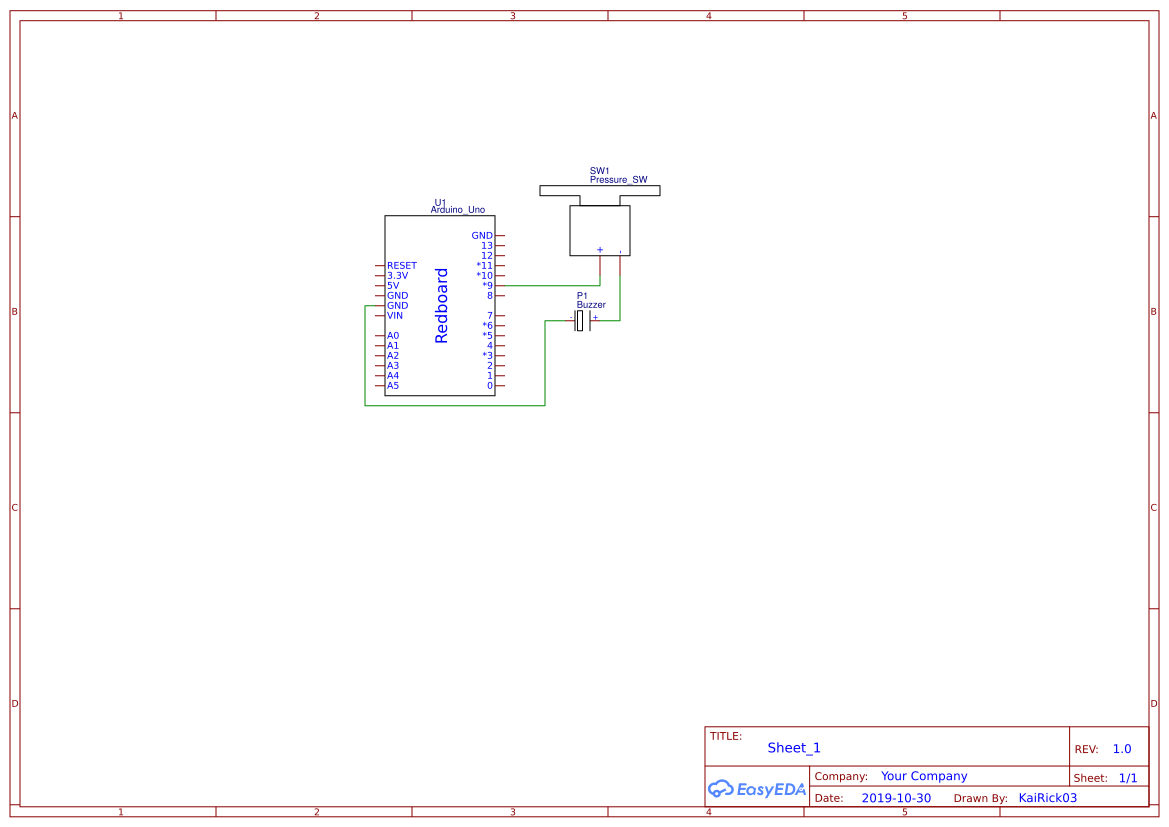 Pressure Sense Buzzer - EasyEDA open source hardware lab