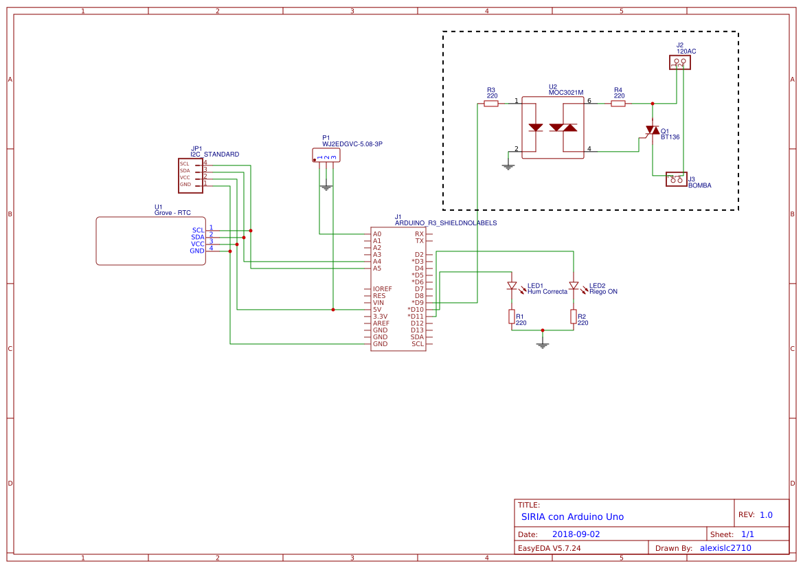 Sistema de riego - EasyEDA open source hardware lab