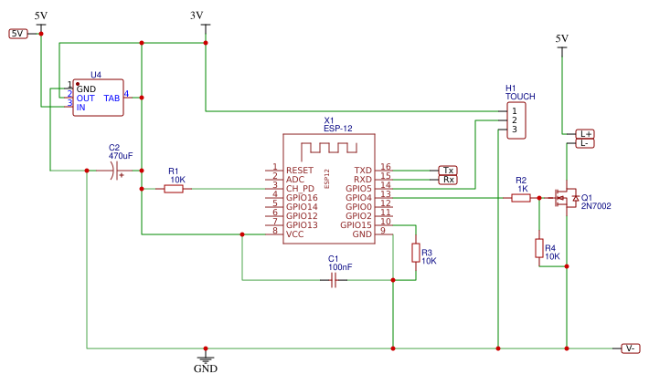 ESP8266 Dimmer DC 5V - EasyEDA open source hardware lab