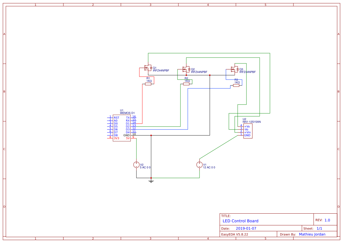 LED Control Board - EasyEDA open source hardware lab