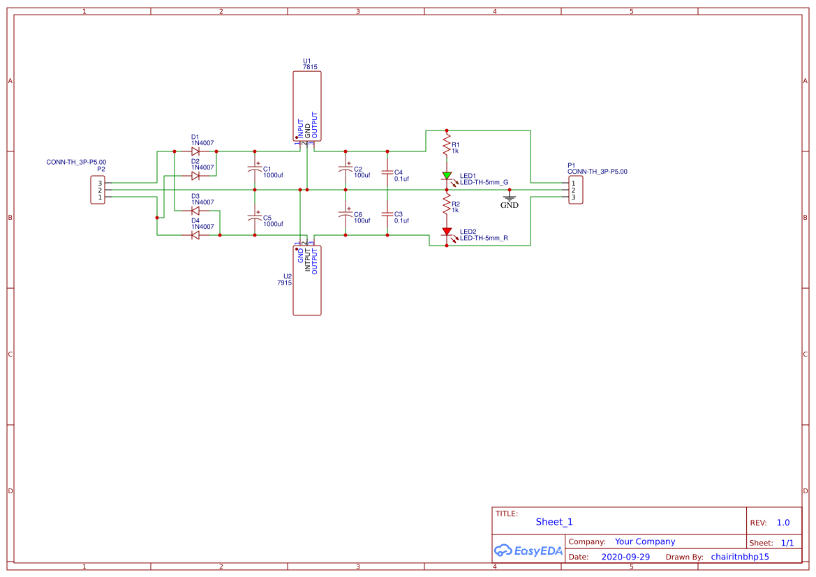 Power Supply 15v - EasyEDA open source hardware lab