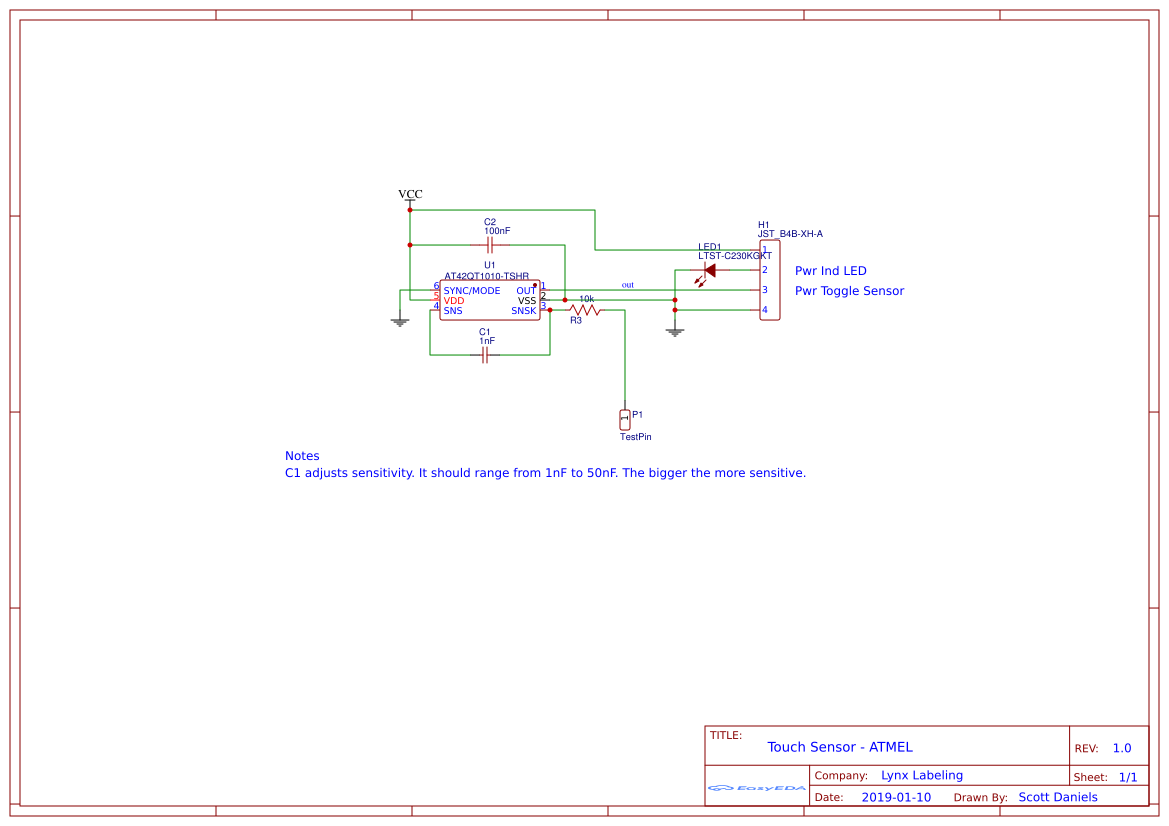 Touch Pwr Sensor - Raspi-Atmel - OSHWLab