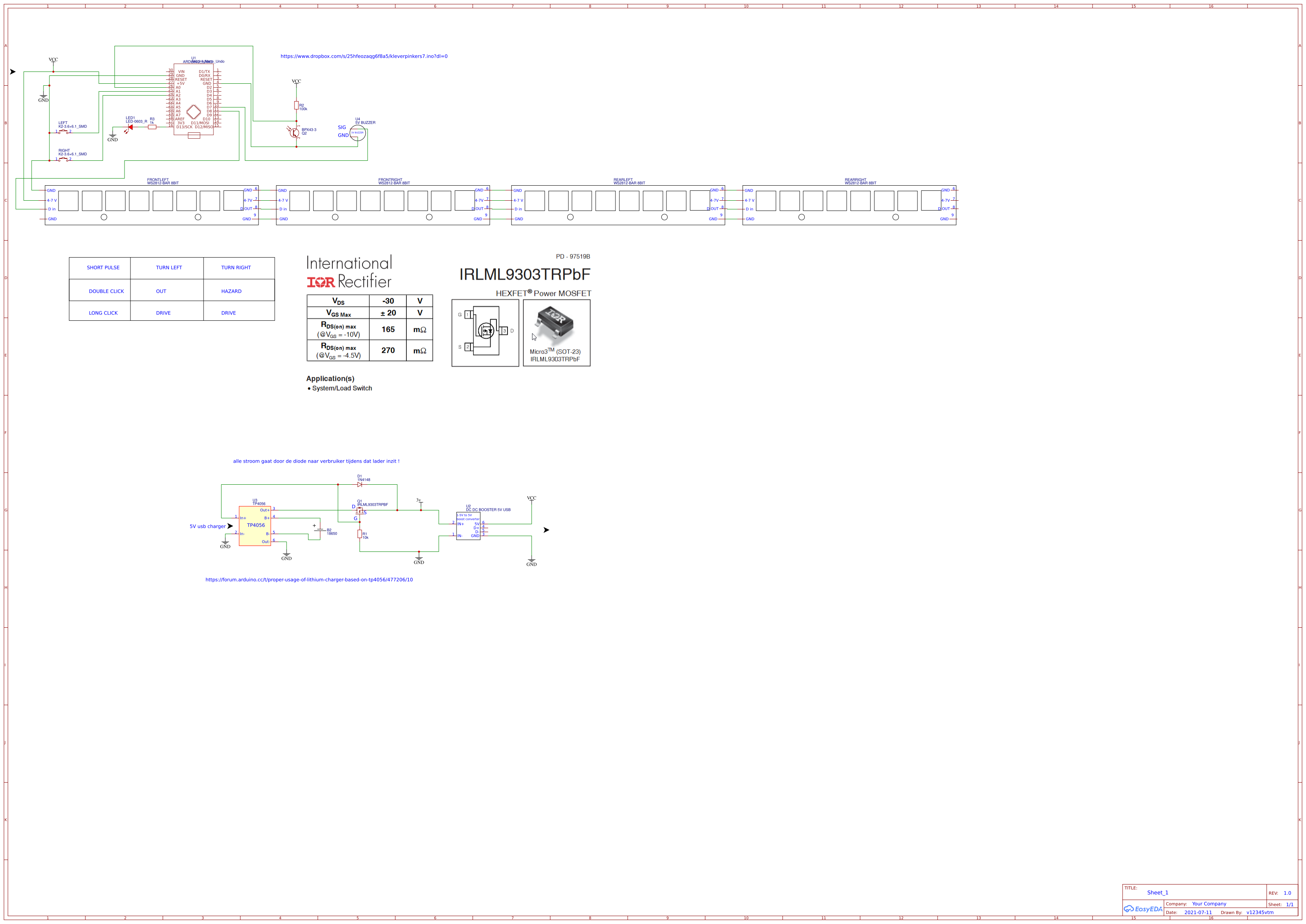 bike light turning lights - OSHWLab