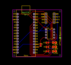 Attiny25/45/85 Programmer -- Arduino Nano - OSHWLab