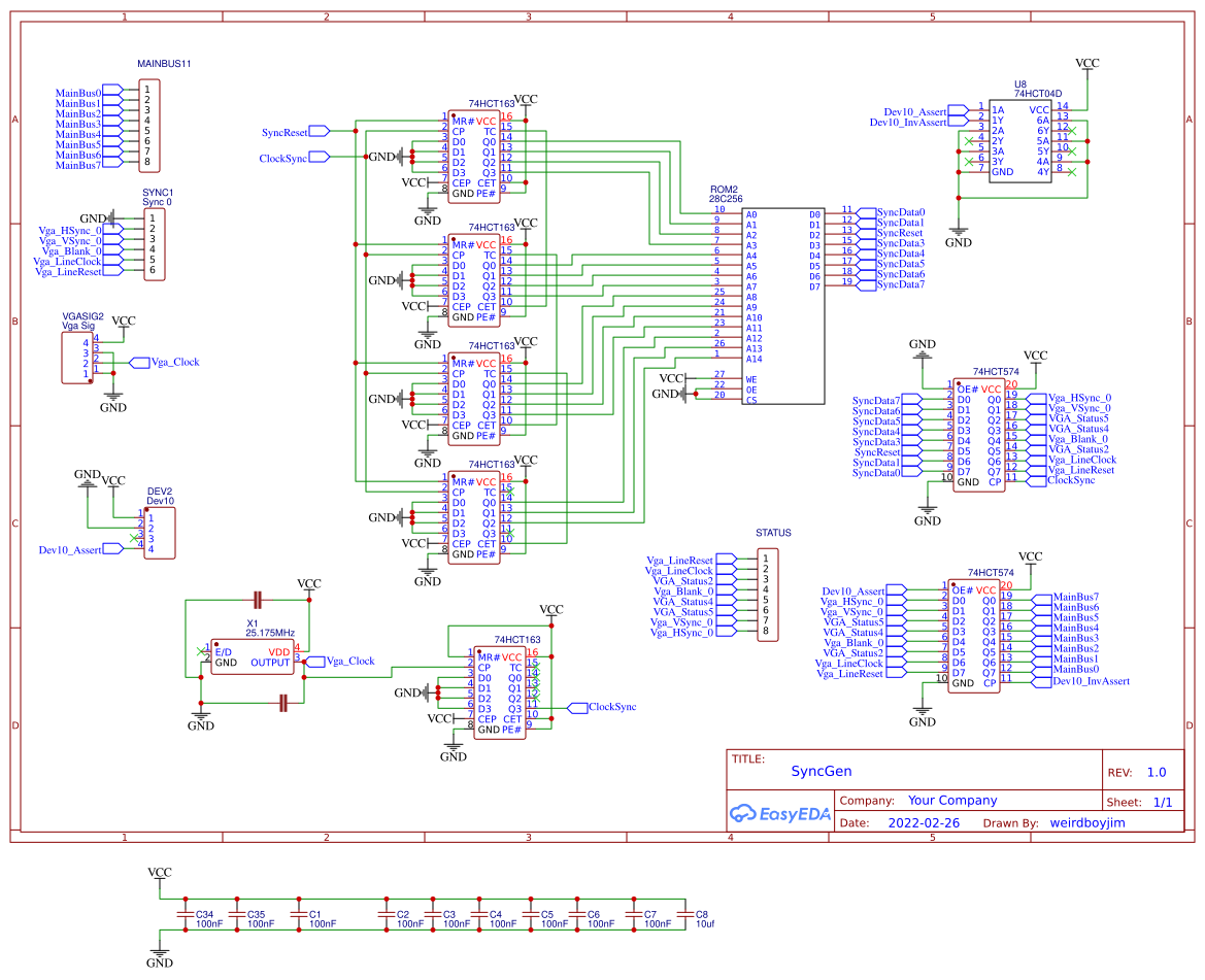 VGA SyncGen - OSHWLab