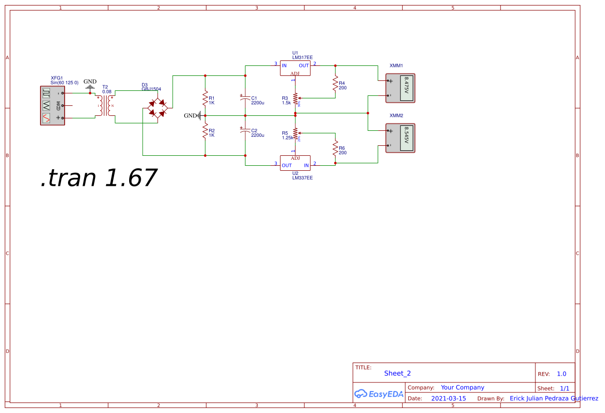 Full Wave Voltage Rectifier - EasyEDA open source hardware lab